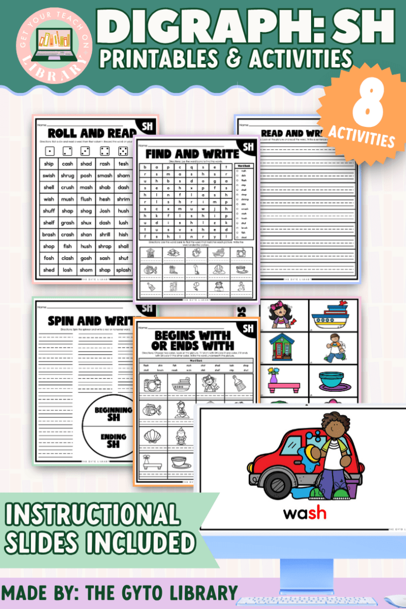 Digraph: SH Word Work Activities | Supplemental Phonics Practice for D ...