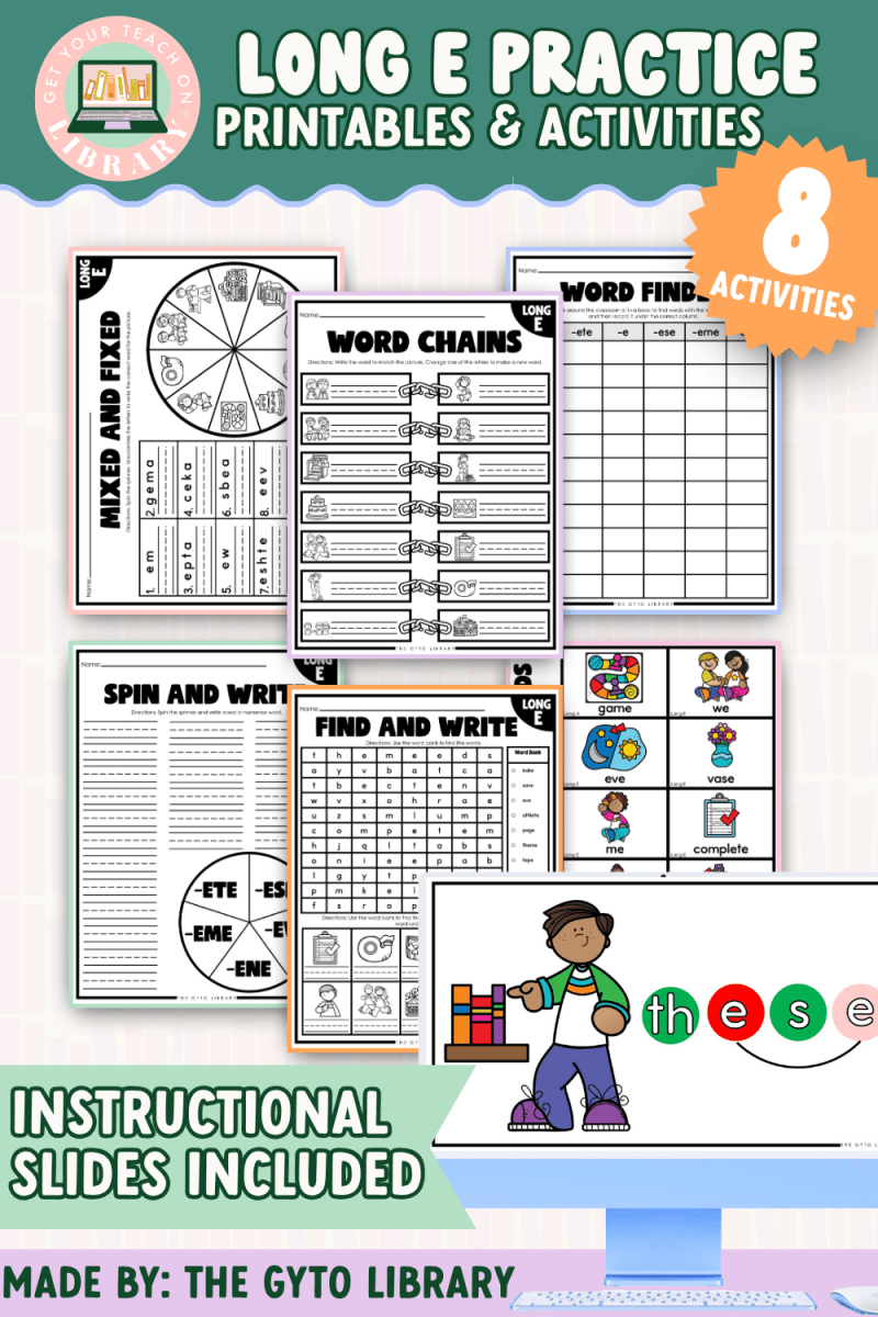 Long E CVCe Word Practice | Supplemental Phonics Activities for Decodi ...