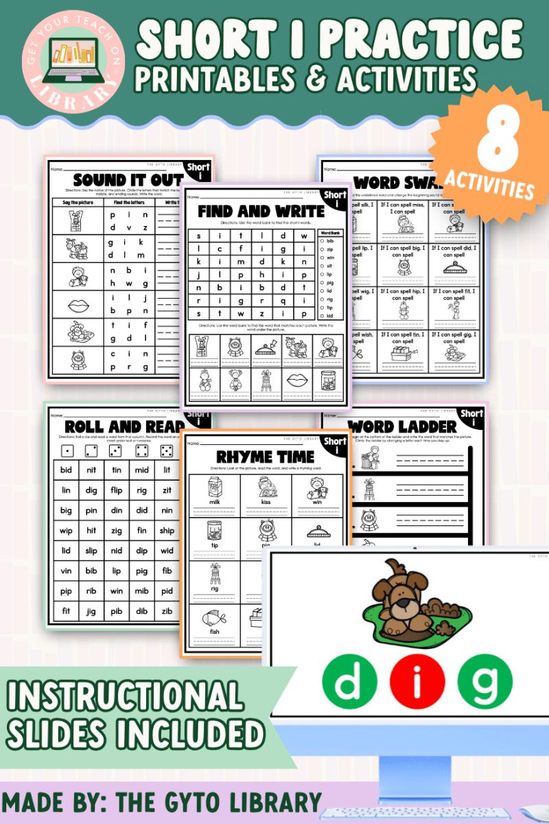 Short I CVC Word Practice | Supplemental Phonics Activities for Decodi ...