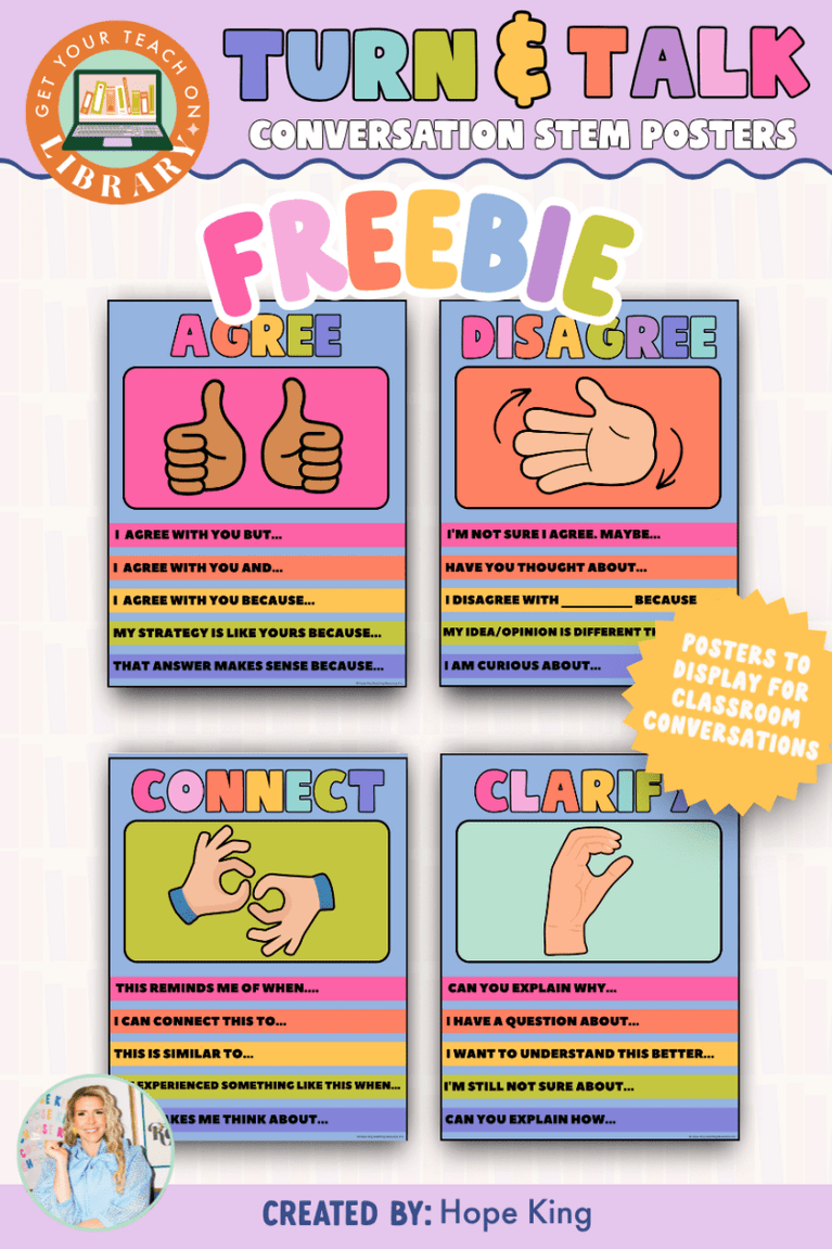 Turn & Talk FREE Posters: Building Accountable Classroom Conversations ...